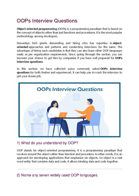 Oops Interview Questions Oops Interview Questions Object Oriented