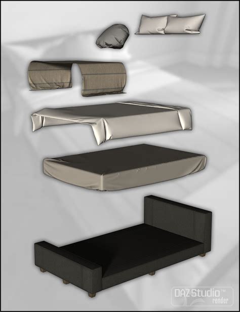 Modern Bed 2 Daz 3d