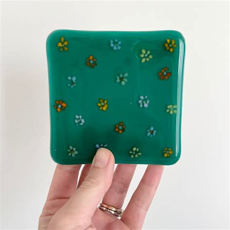 Fused Glass Coasters Etsy