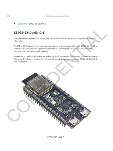 Esp32 S3 Devkitc 1 Esp32 — Esp Idf Programming Guide V44 Dev 1687
