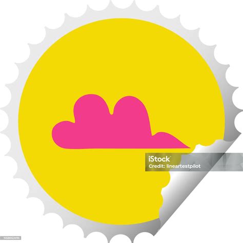 원형 필링 스티커 구름의 만화 구름에 대한 스톡 벡터 아트 및 기타 이미지 구름 귀여운 날씨 Istock