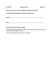 Homework 1 Econ 302 Fall 2022 Docx Econ 302 Homework 1 McLeod Due On
