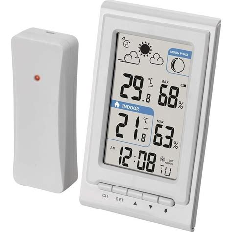 Mini Station Météo Sans Fil Avec Capteur Extérieur Mesure De La Température Intérieure Et