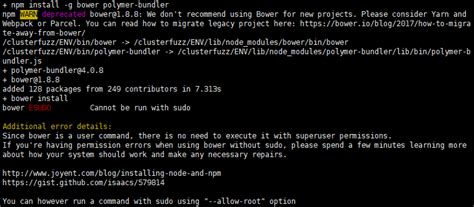 when install dependencies using local install deps bash on ubuntu， i