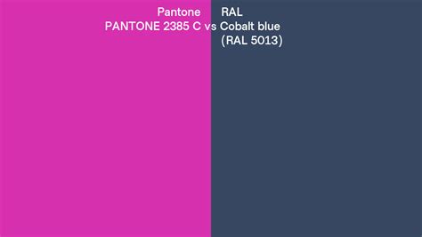 Pantone 2385 C Vs Ral Cobalt Blue Ral 5013 Side By Side Comparison