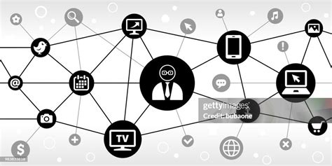 Businessman Face Internet Communication Technology Triangular Node