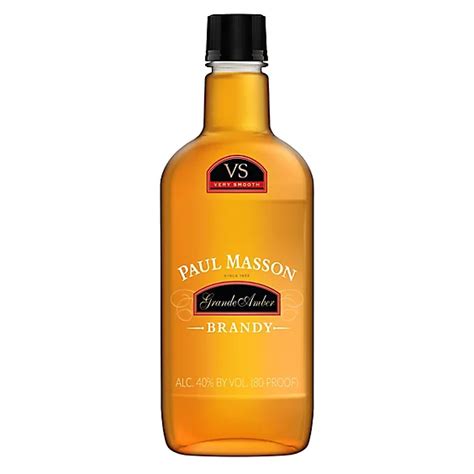 Paul Masson Brandy Grande Amber Vs 80 Proof Plastic Bottle 750 Ml