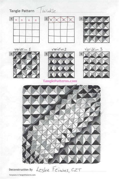How To Draw TWINKLE TanglePatterns Com