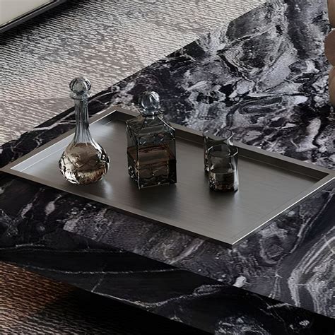 Block Coffee Or End Table Contemporary Marble Square Rectangle Prevent