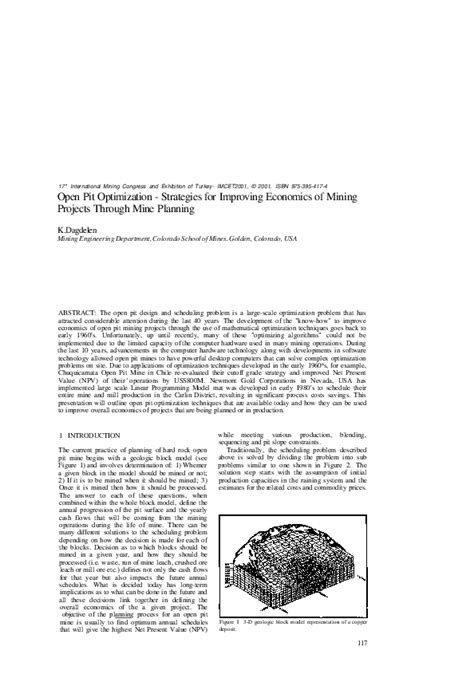 Pdf Open Pit Optimization Strategies For Improving Economics Of