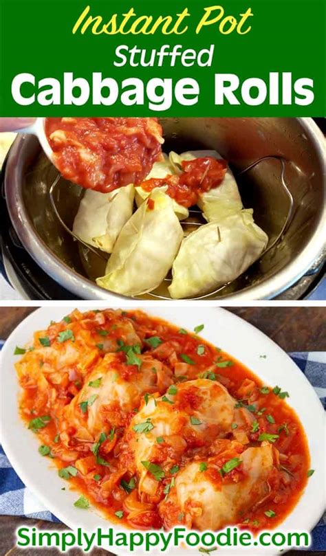 Instant Pot Stuffed Cabbage Rolls Simply Happy Foodie