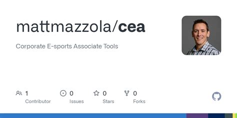 GitHub Mattmazzola Cea Corporate E Sports Associate Tools
