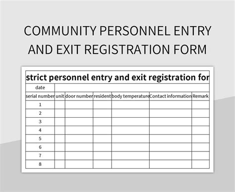 Free Community Personnel Access Templates For Google Sheets And