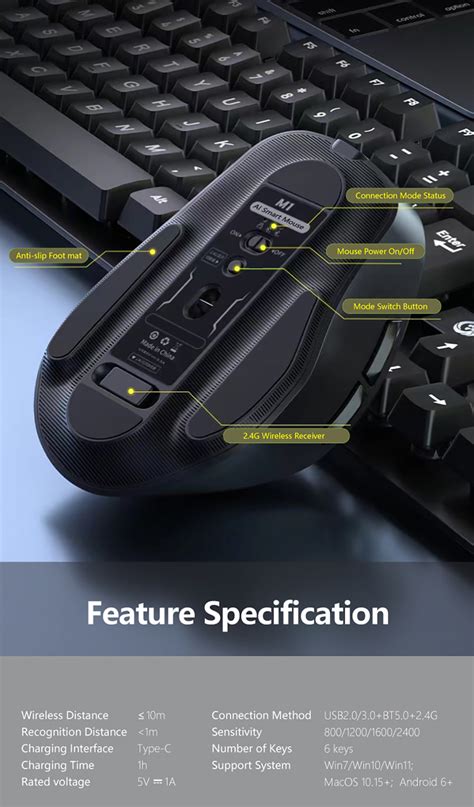 M1 Ai Smart Mouse Pink