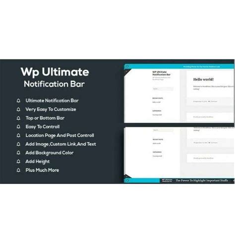 Wp Ultimate Notification Bar Wordpress Plugin Free World Digital