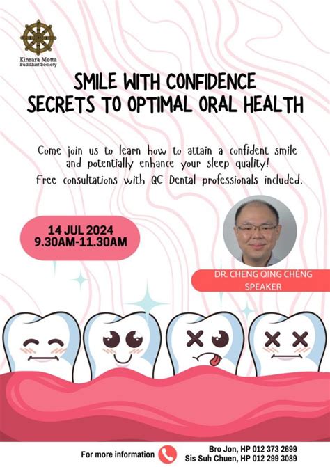 Secrets To Optimal Oral Health 14 July 2024 Kinrara Metta Buddhist