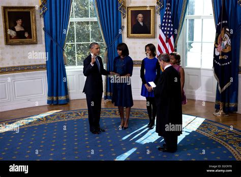 United States President Barack Obama Takes The Oath Of Office At The