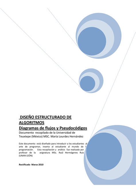 PDF DISEÑO ESTRUCTURADO DE ALGORITMOS Diagramas de flujos y