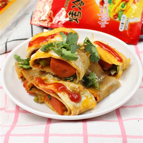 50片正宗东北大妈烤冷面家庭装面片真空袋装速食街边小吃套装面皮虎窝淘