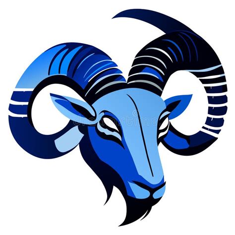 Vector Illustration Of The Head Of A Ram In A Flat Style Generative Ai Stock Vector