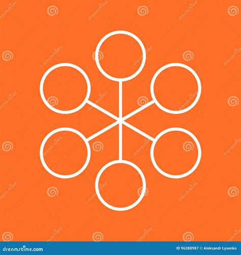 Structure Simple Flat Icon Vector Illustration On Orange Background