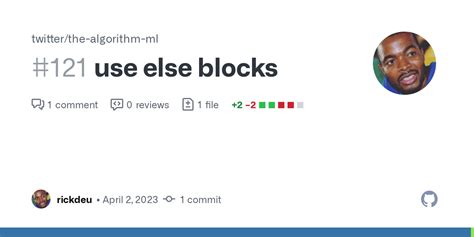 Use Else Blocks By Rickdeu · Pull Request 121 · Twitterthe Algorithm