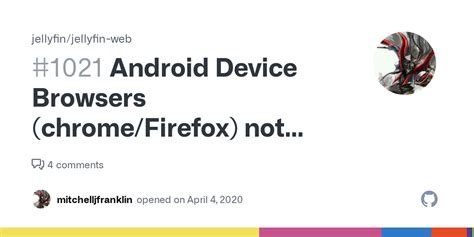 Android Device Browsers Chromefirefox Not Working With Jellyfin Web