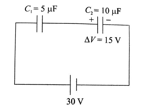 A 10 Muf Capacitor Is Charged To 15 V It Is Next Connected In Seties