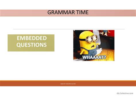 Embedded Questions English Esl Powerpoints