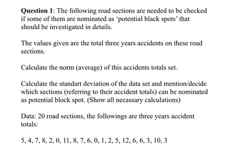 Solved Question 1: The following road sections are needed to | Chegg.com