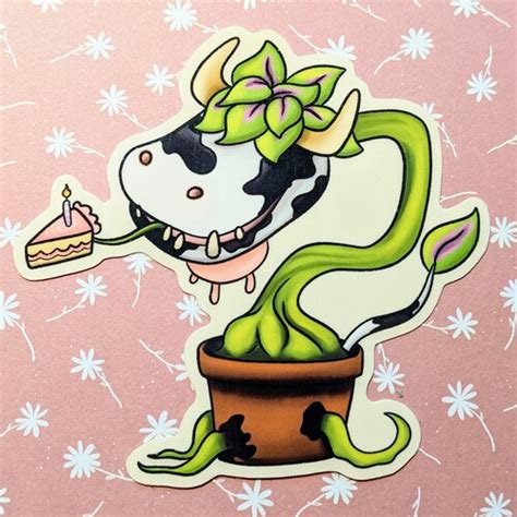 Cowplant Sims Fan Art Sticker Die Cut Waterproof Vinyl Etsy