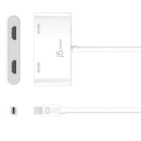 J5create Mini Displayport Mpd To Dual Hdmi Adapter Jda156