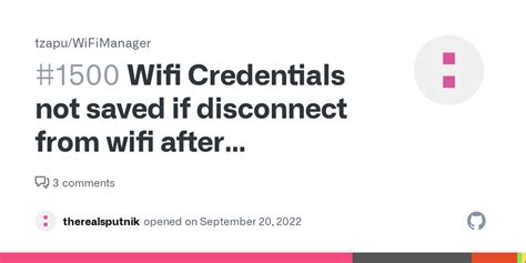 Wifi Credentials Not Saved If Disconnect From Wifi After Successful
