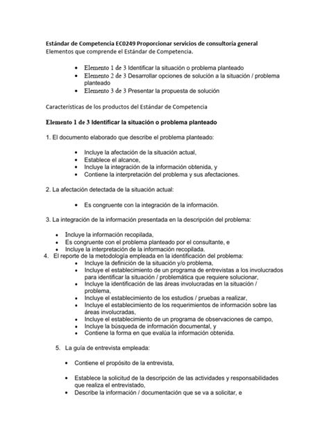 Estándar De Competencia Ec0249 Proporcionar Servicios De Consultoría