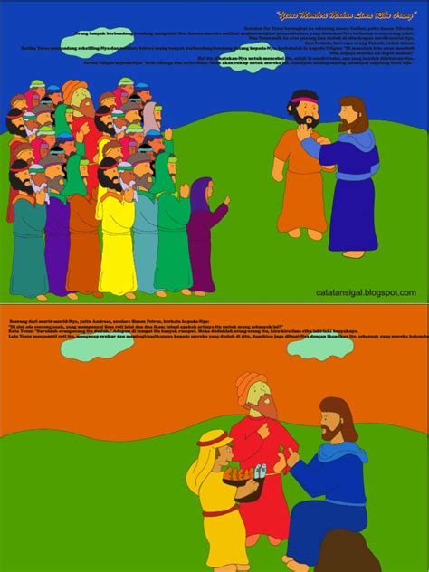 Cerita Bergambar Yesus Memberi Makan Lima Ribu Orang