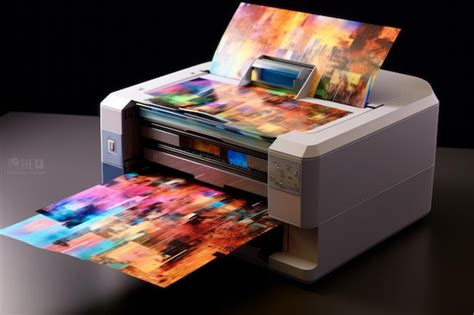 Premium Photo Modern Office Setup Printer On A Sleek Desk
