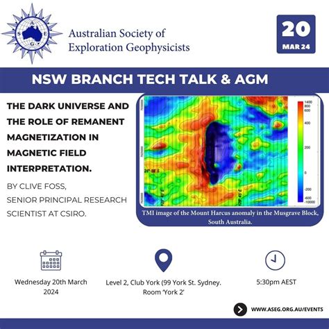 Aseg Nsw Event Alert Tech Talk And Nsw Branch Agm Wednesday 20th March