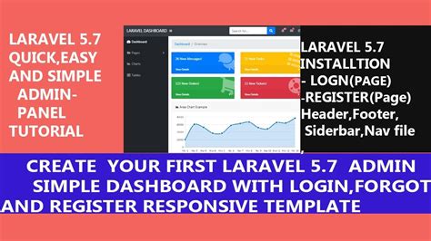create laravel 5 7 admin panel login register forget page with custom
