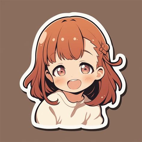 Premium Ai Image Anime Girl With Red Hair And Brown Eyes Sticking Out