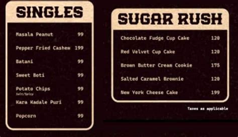 Menu Of Pegs N Bottles Church Street Bangalore May 2024