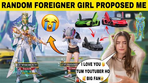 😍random Rich And Hot Foreigner Girl Proposed Me In Pubg Mobile Global🥰