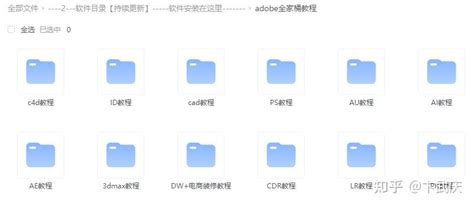 收集非常全面，adobe全家桶教程（c4d教程，pr教程，id教程，cad教程，lr教程，ps教程，cdr教程，dw教程，3dmax教程