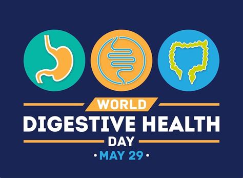 Premium Vector World Digestive Health Day Vector Banner Poster Card