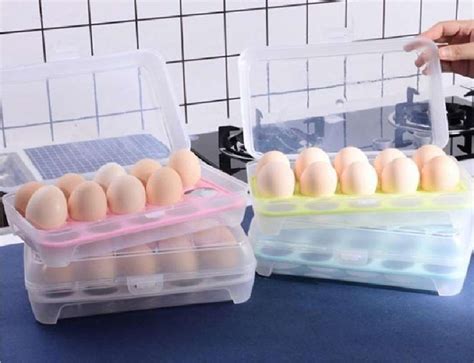 Jual Tempat Box Telur Lubang Sekat Kotak Box Organizer Telor Egg Storage Di Seller