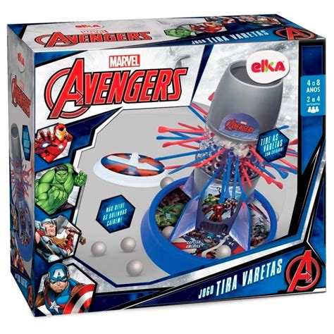 Jogo Infantil Tira Varetas Marvel Avengers Elka