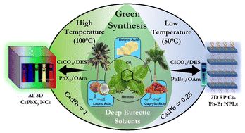 Green Synthesis Of D Cesium Lead Halide Perovskite Nanocrystals And D RuddlesdenPopper