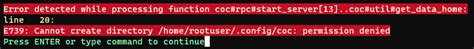 Denied Permissions When Creating Configcoc Directory · Issue 3986