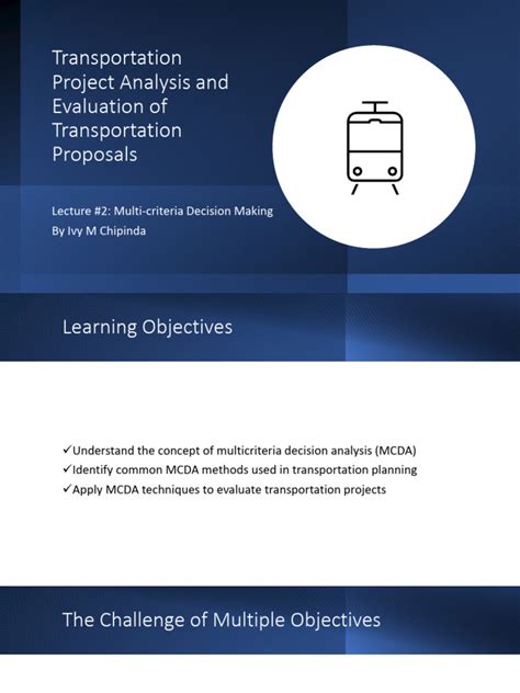 Transportation Project Analysis And Evaluation Of Transportation