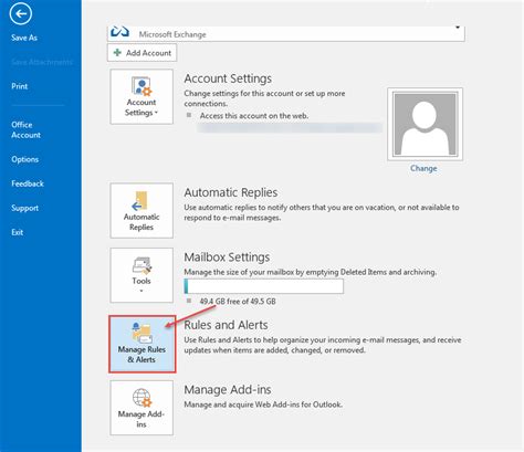 Settings Rules In Outlook Printable Forms Free Online