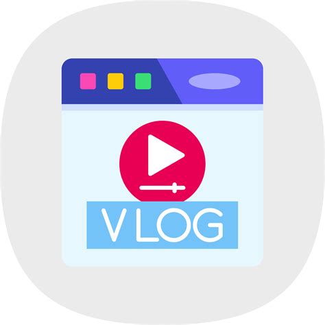 Vlog Flat Curve Icon 41718321 Vector Art At Vecteezy